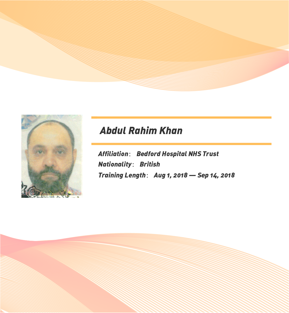 Abdul Rahim Khan - IAU